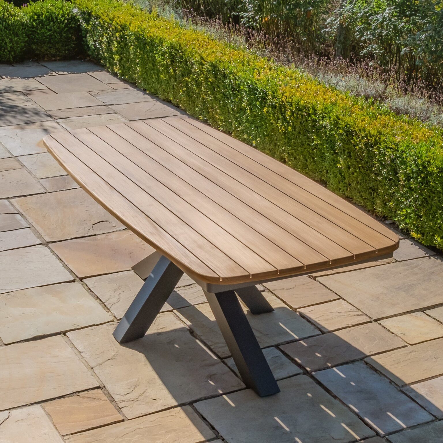 Jakarta Teak Oval Dining Table with 6 Oxford Hertiage Rattan Dining ...